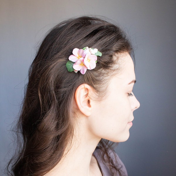 Pink Hair Flower - Etsy