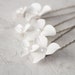 Wedding White Hair Pin Set Flowers Headpiece Bridal Flowers - Etsy