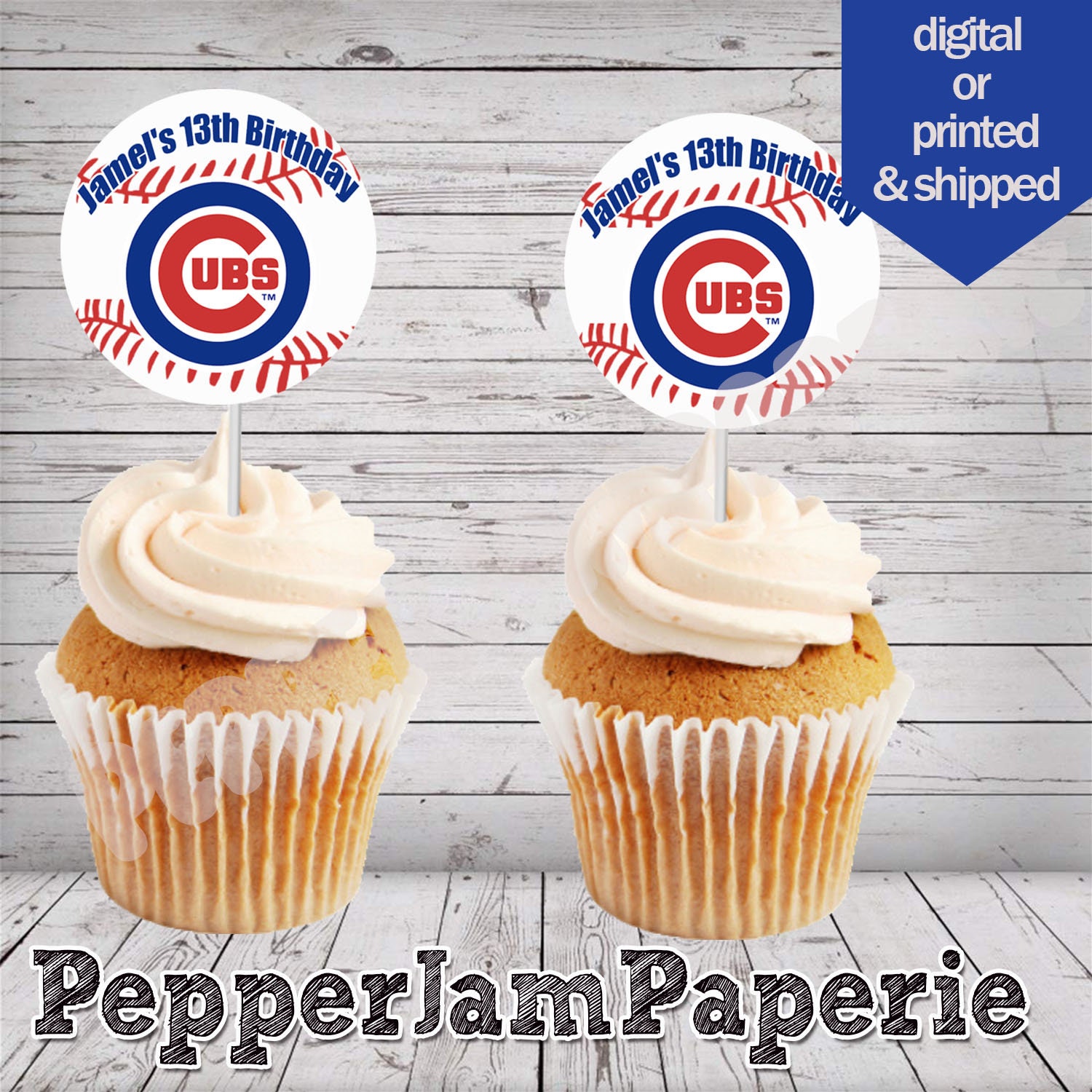 Chicago Cubs Cupcakes