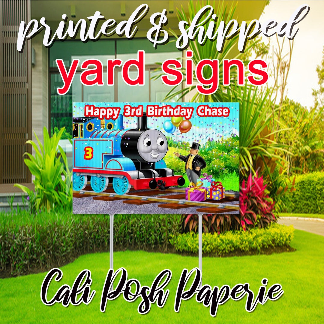 Thomas the Tank Train Corrugated Indoor/outdoor Yard Sign - Etsy