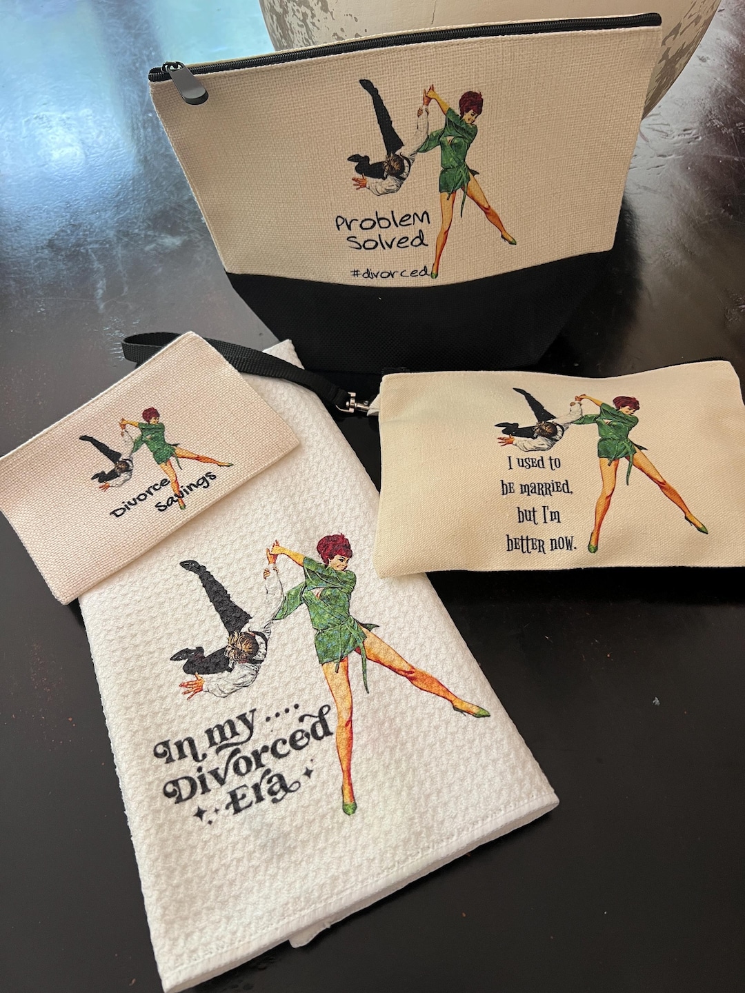 Funny Divorce Gift: Coin Purse, Dish Towel, Pouch - Divorced Era - Etsy