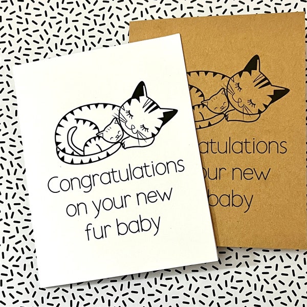 New Cat Congratulations Card - Etsy