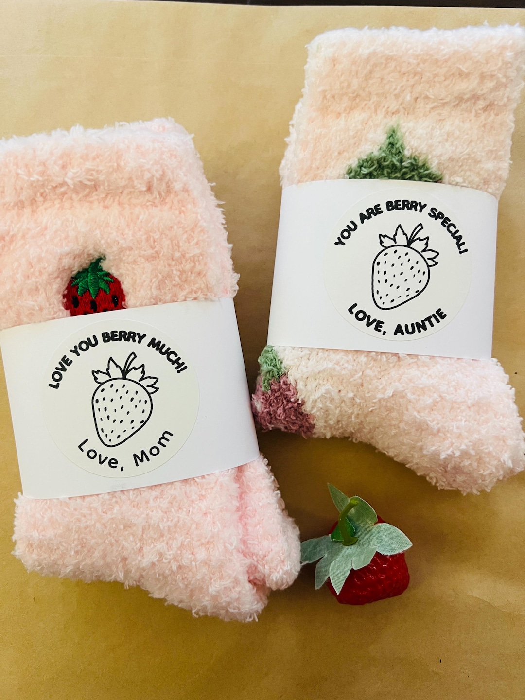 Strawberry Personalized Fuzzy Socks: You Are Berry Special, Love You ...