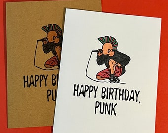 Punk Birthday Card - Etsy