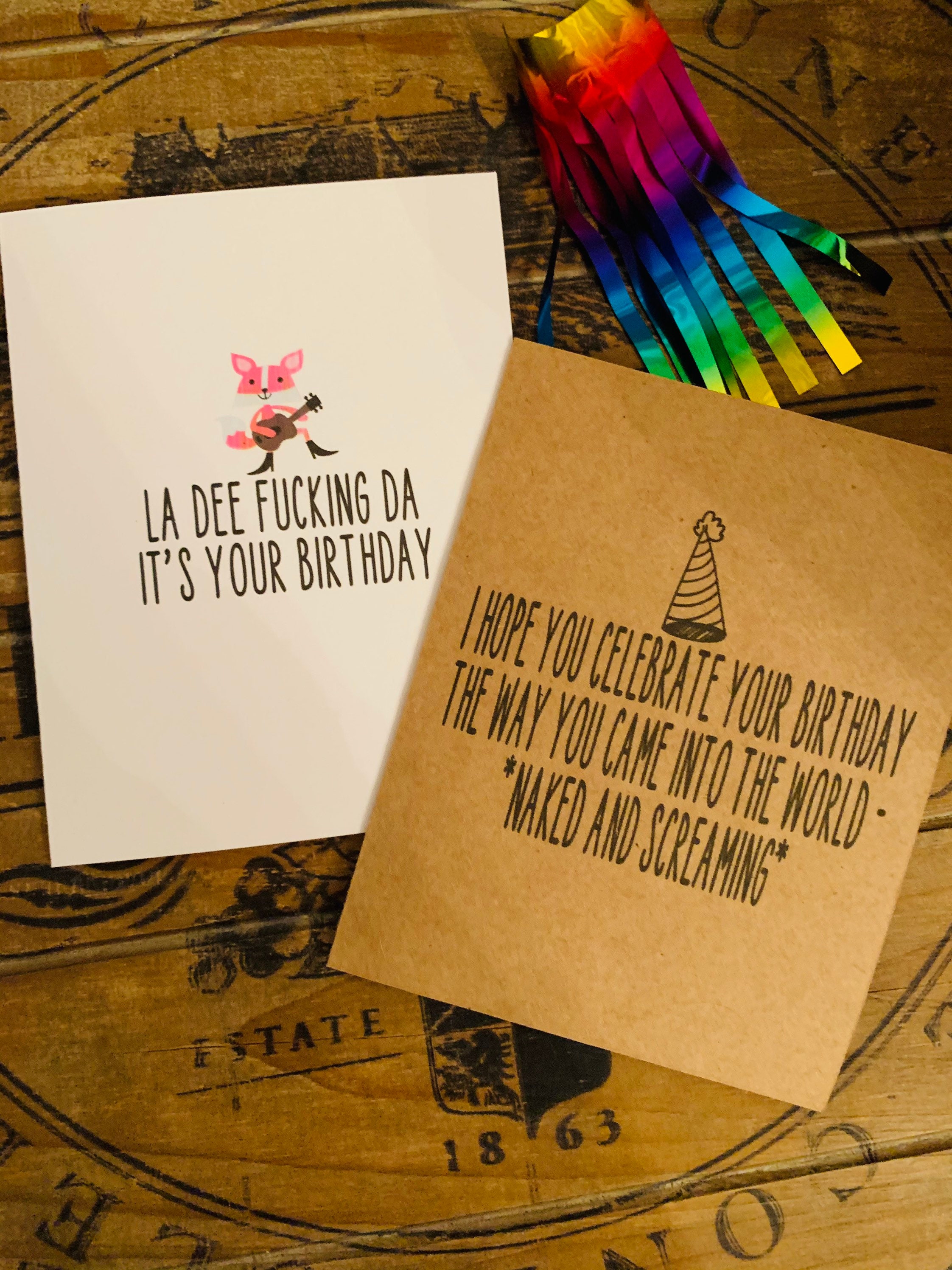 Tarjetas de cumpleaños sarcásticas Tarjeta de cumpleaños - Etsy México