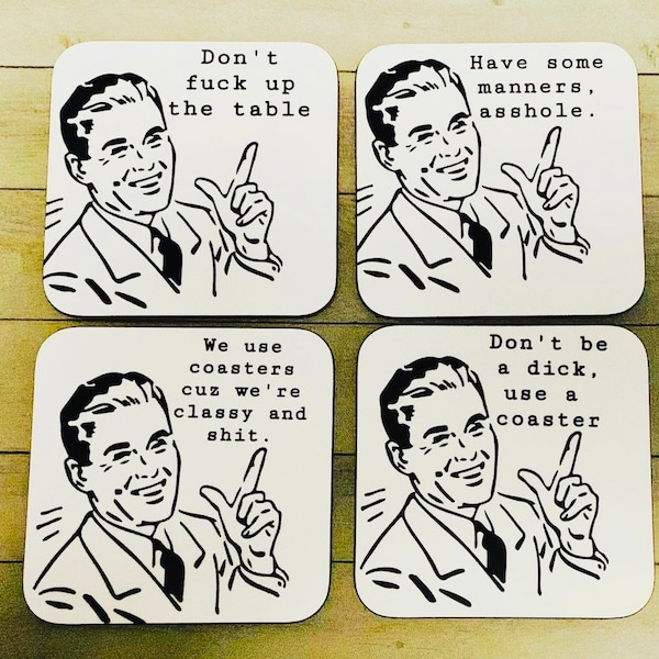 Funny Coasters Men - Etsy