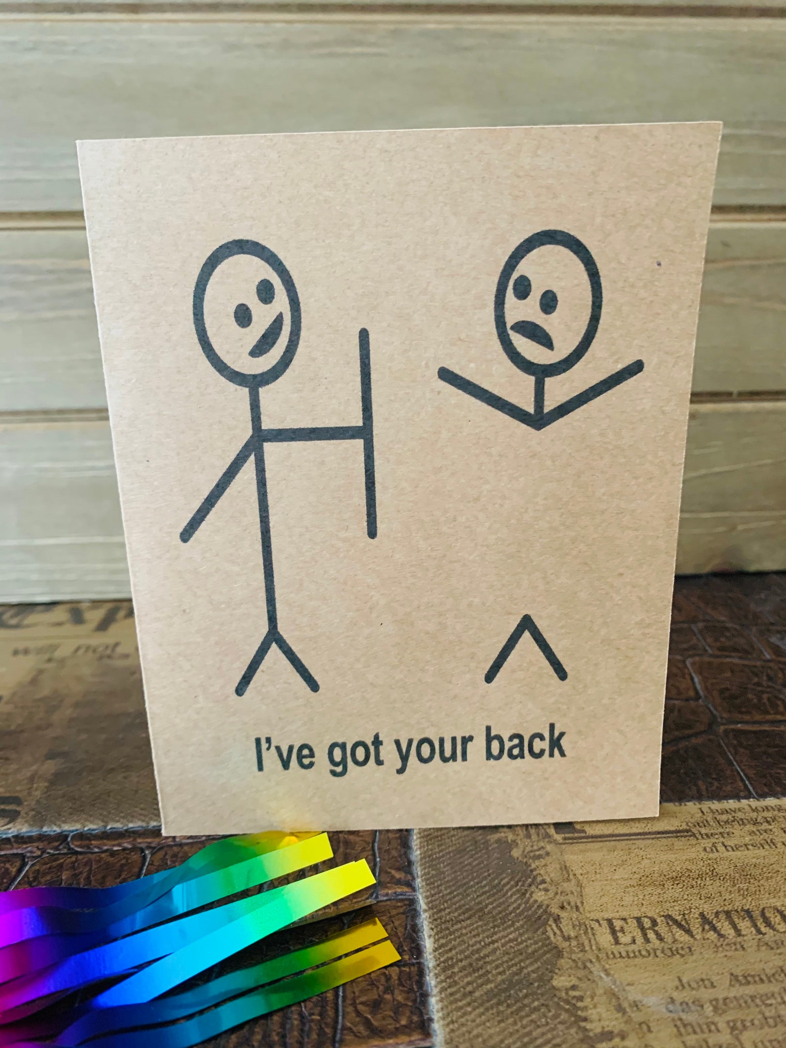 Encouragement Blank Cards Ive Got Your Back Card - Etsy