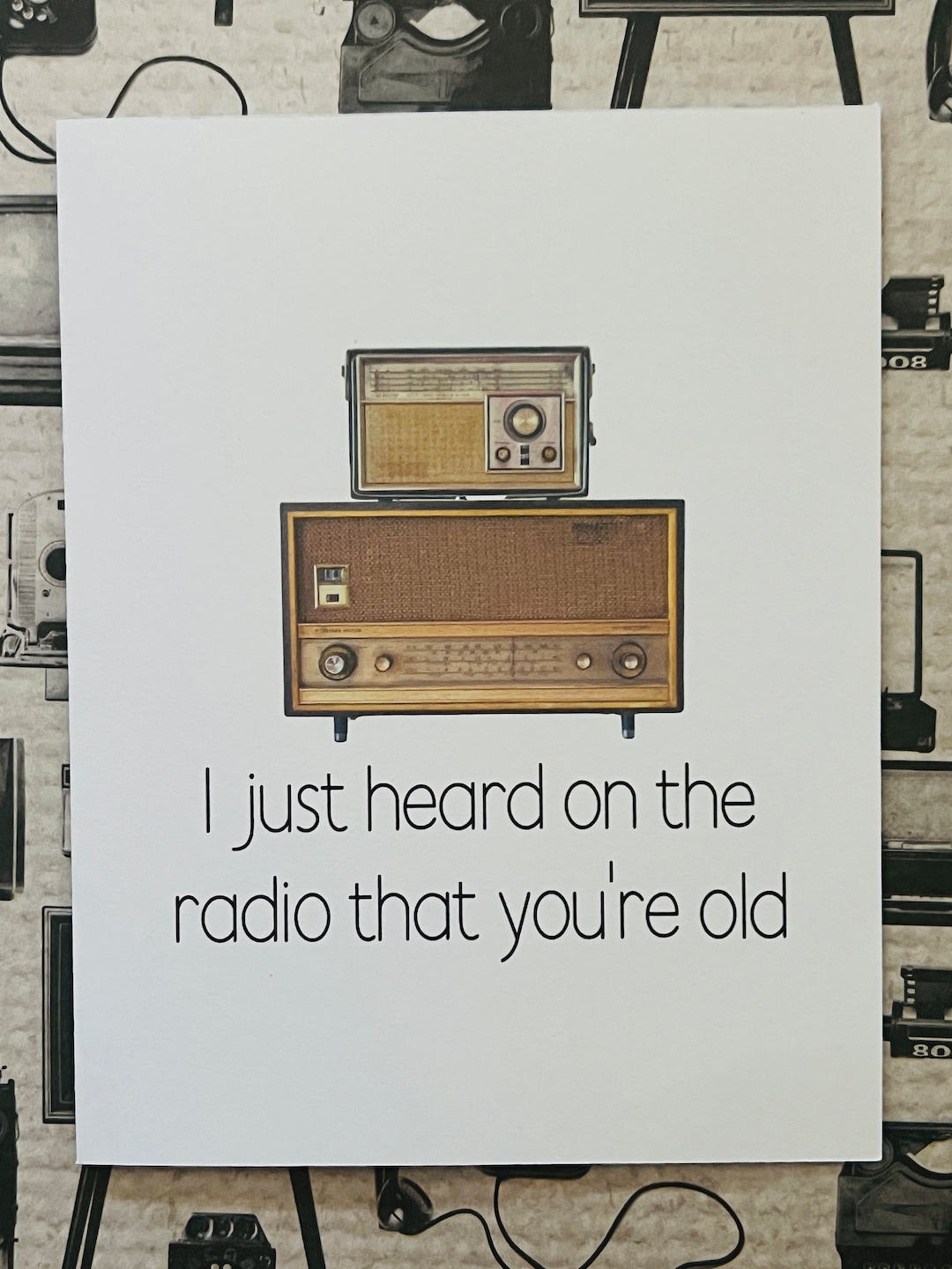 Old Time Radio Birthday - Birthday Card - Vintage Radio - Retro Cards ...