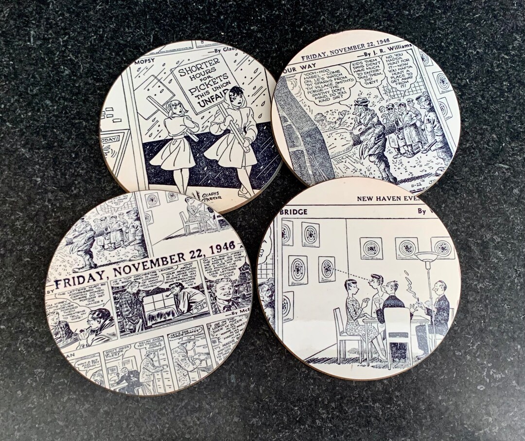 1946 Vintage Newspaper Coasters, Vintage Comics, Retro Comics, 1940s ...