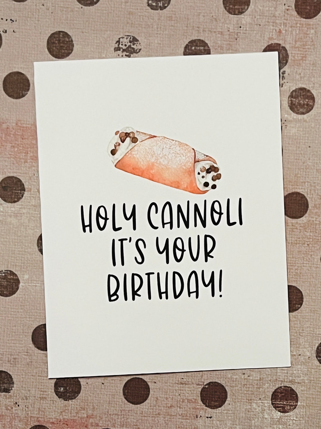 Funny Cannoli Birthday Card: Italian Food Pun - Etsy