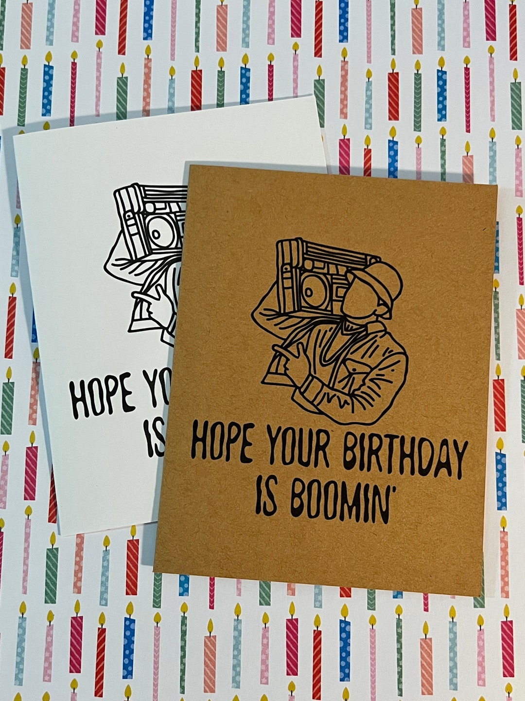Boombox Birthday Card: Retro Hip Hop Style - Etsy