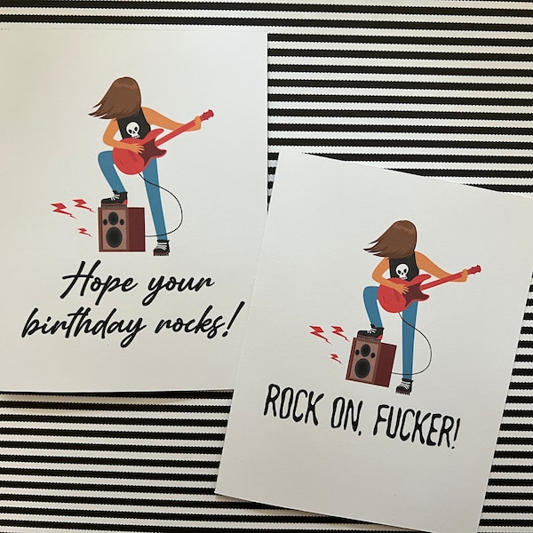 Rock and Roll Birthday Cards - Etsy