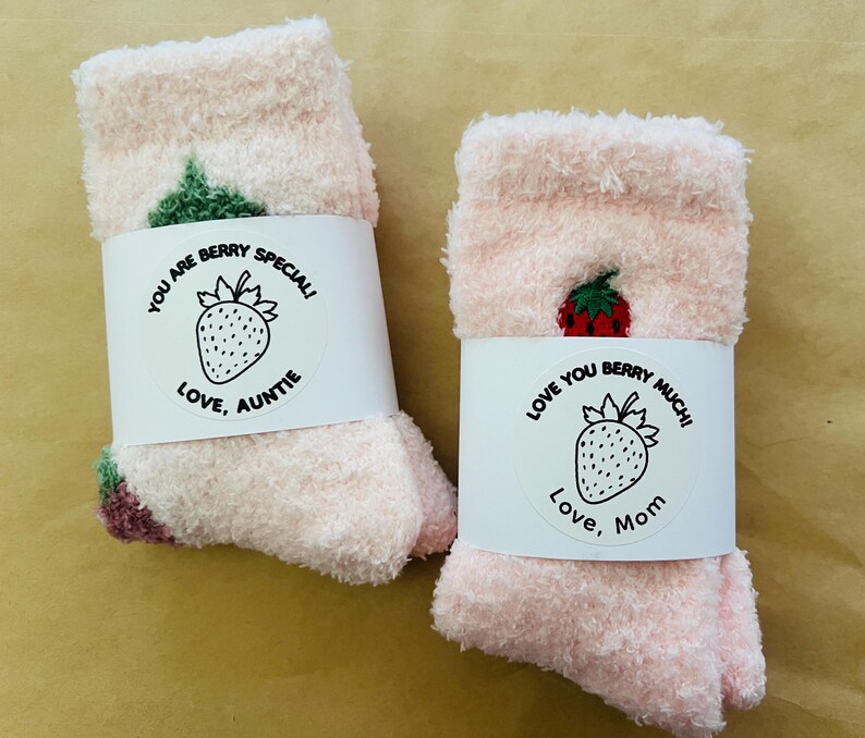 Strawberry Personalized Fuzzy Socks: You Are Berry Special, Love You ...
