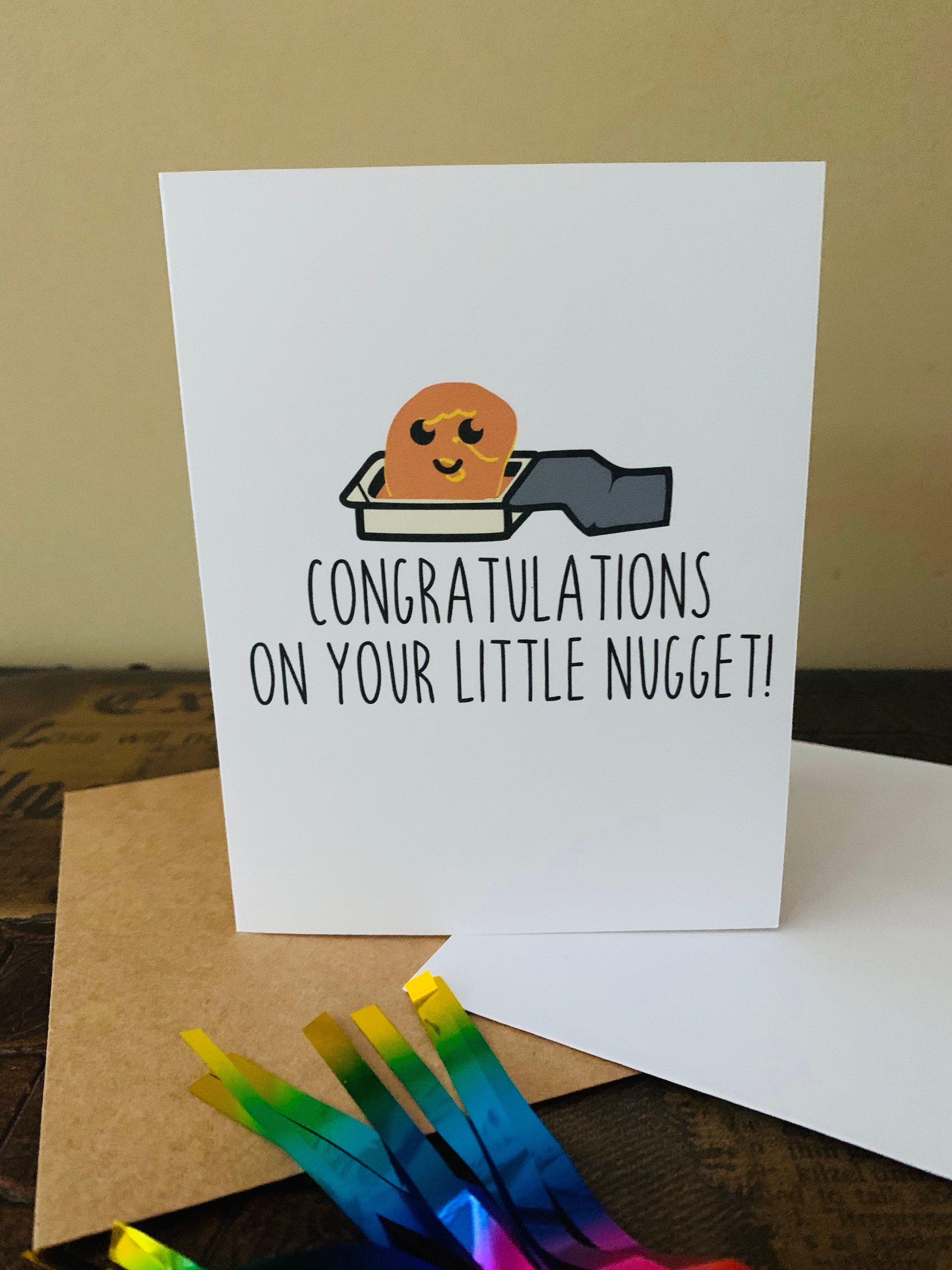 Congratulations on Your Little Nugget, Baby Congrats, New Baby Cards ...