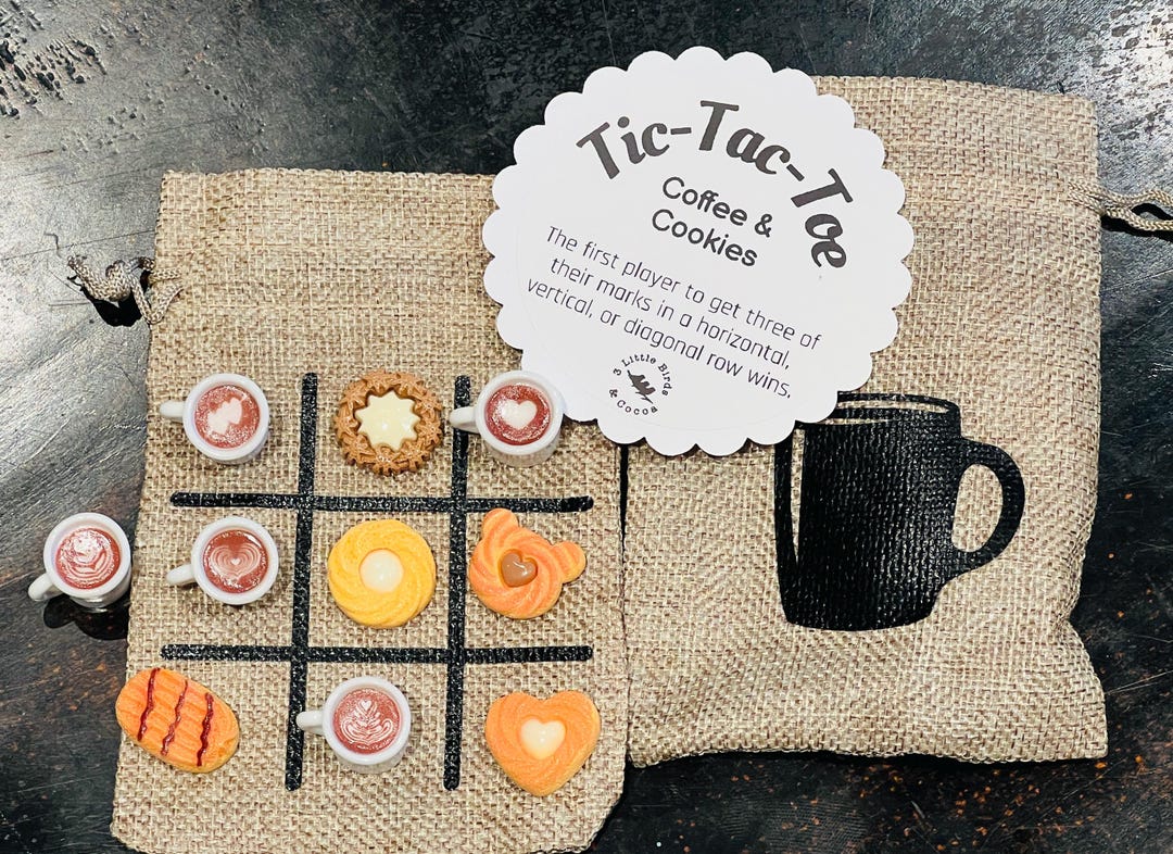 Coffee and Cookies Tic-tac-toe Travel Game, Tic Tac Toe, Sweets ...