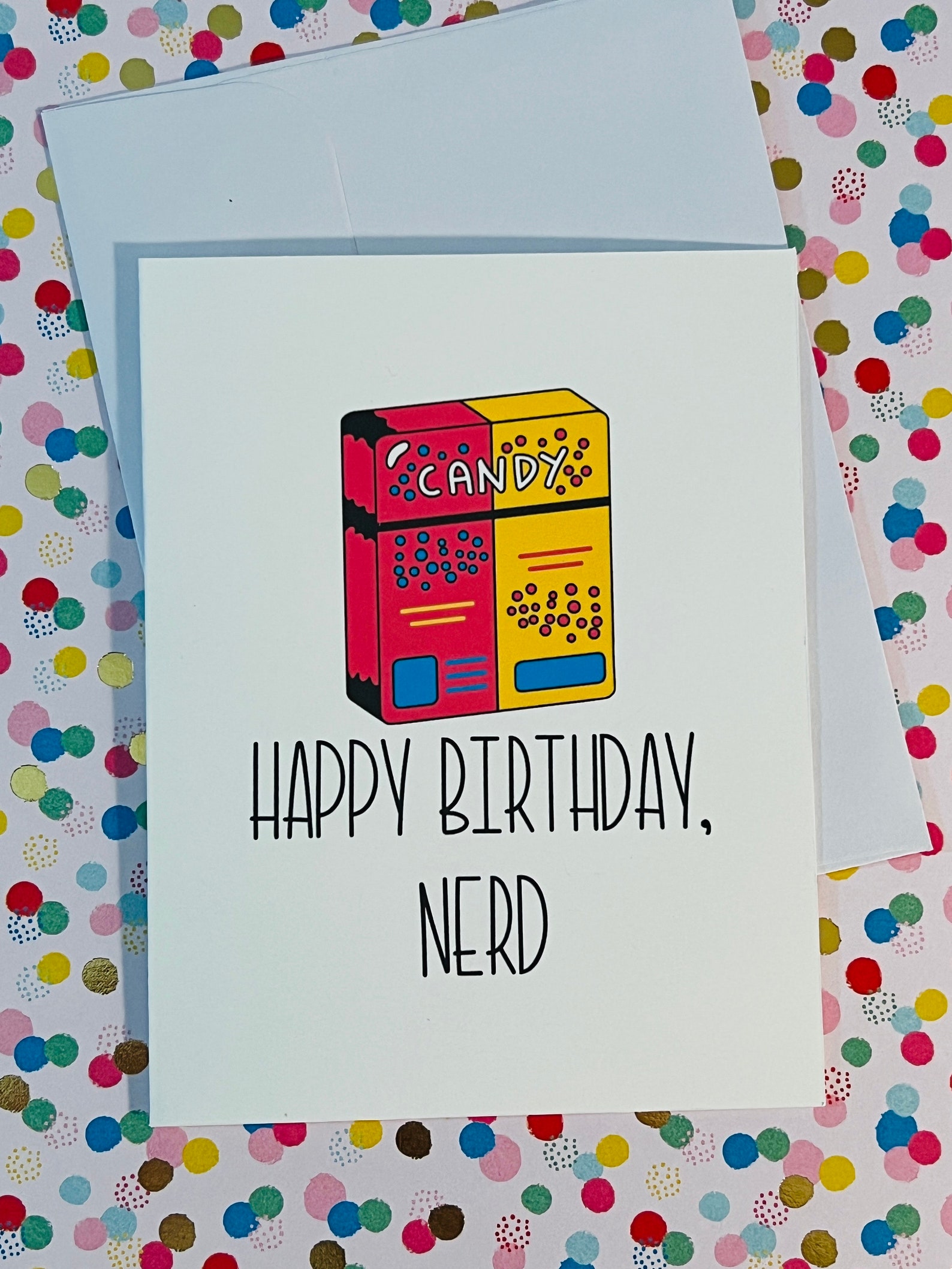 Funny Nerd Birthday Card: Candy Design - Etsy