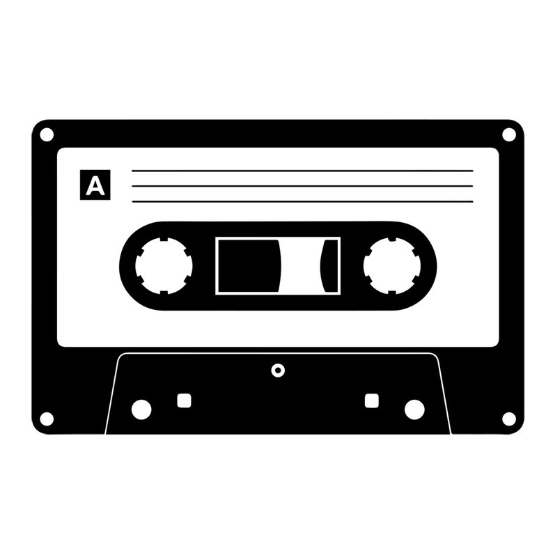 Audio Cassette Design Decal | Etsy