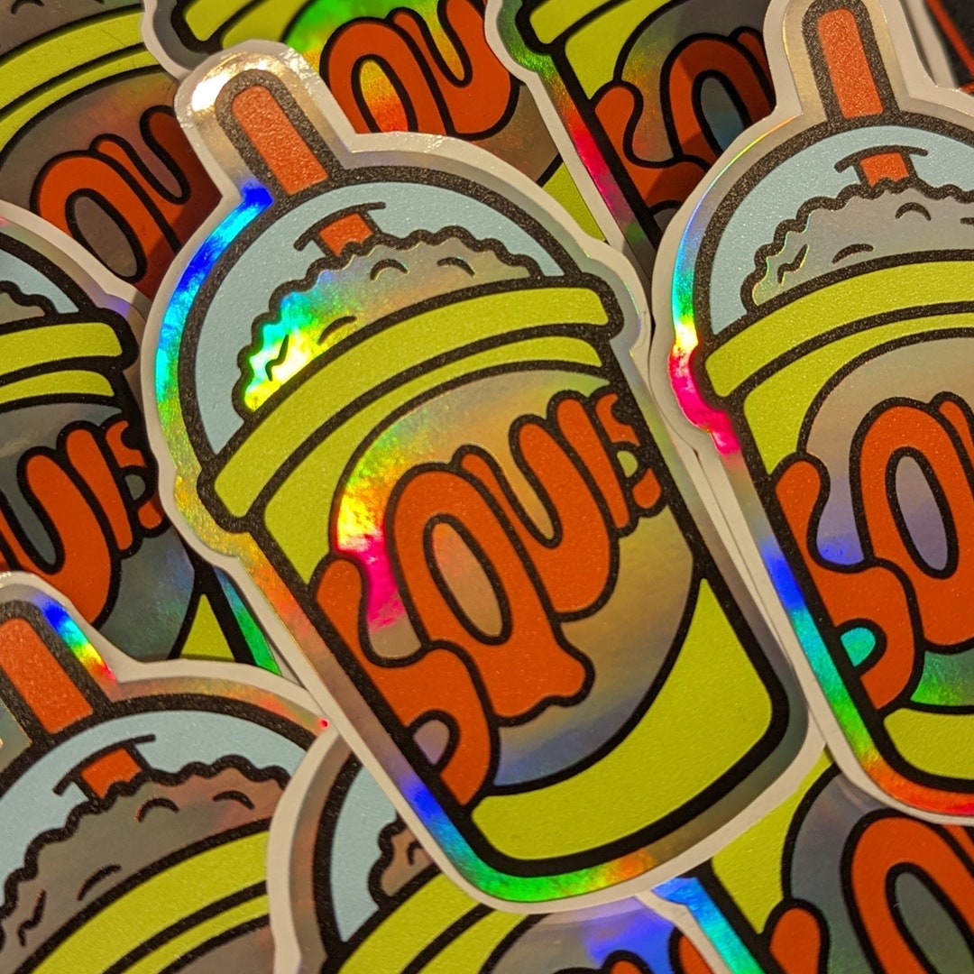The Simpsons Rainbow Foil Squishee Kwik-e-mart Sticker - Etsy