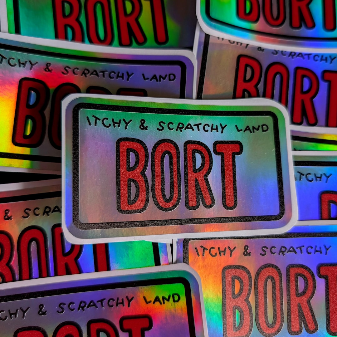 The Simpsons Bort Licence Plate Sticker - Rainbow Foil Hologram - Etsy