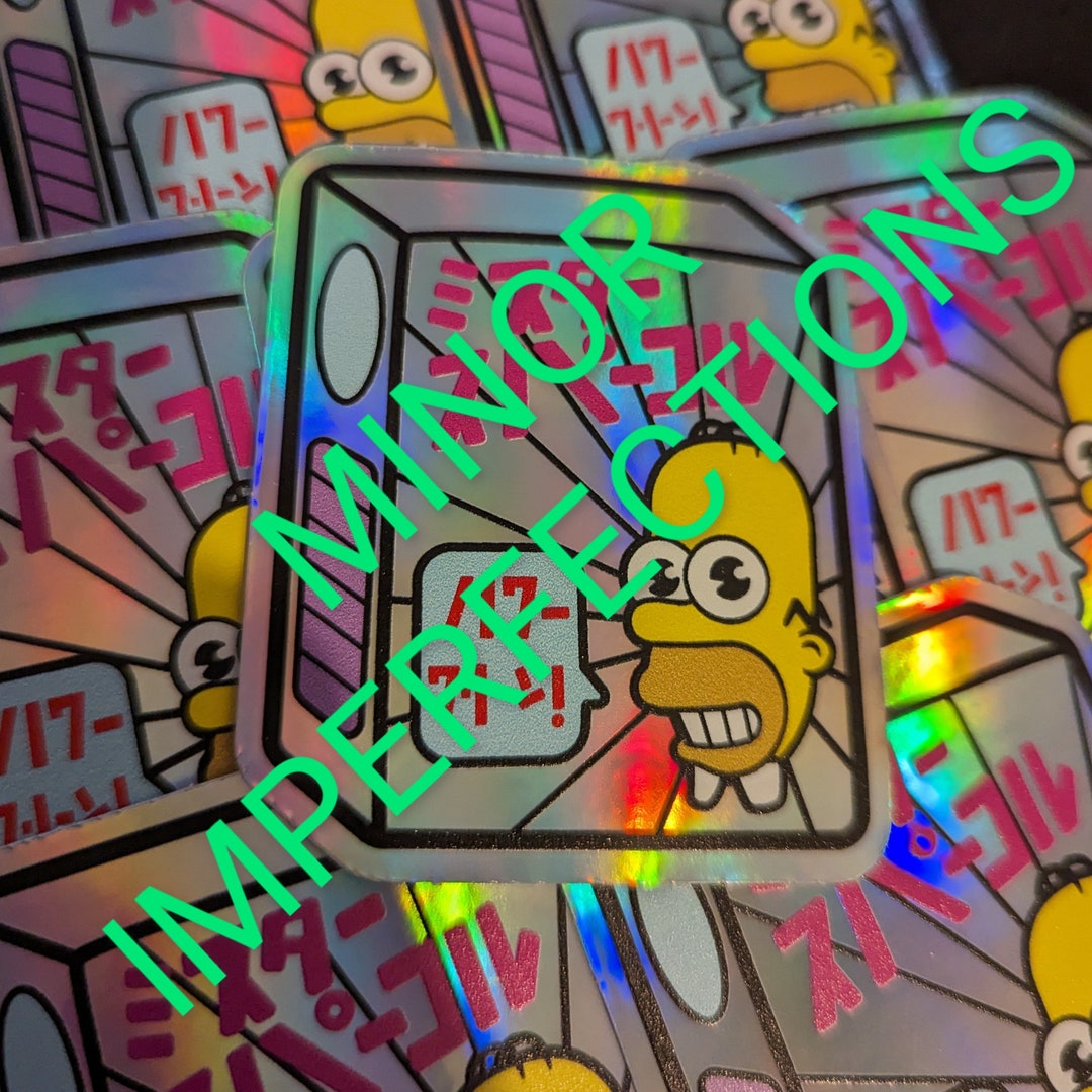 IMPERFECTIONS the Simpsons Mr Sparkle Sticker Rainbow Foil Hologram - Etsy