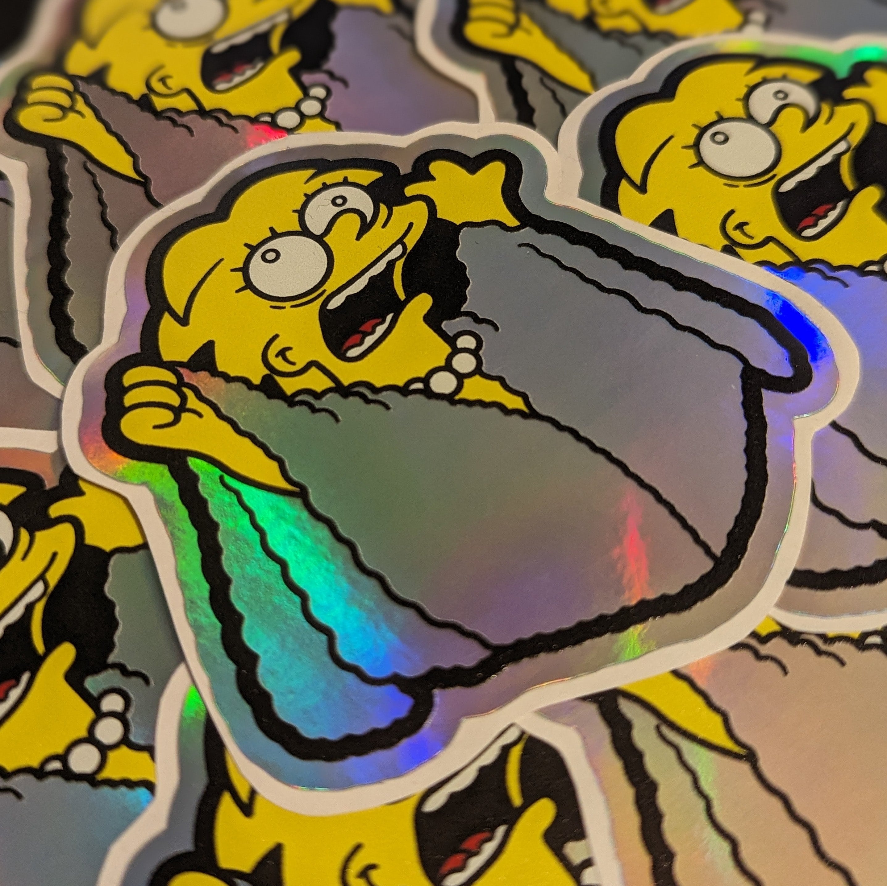 The Simpsons Lizard Queen Lisa Sticker Rainbow Foil Hologram - Etsy UK