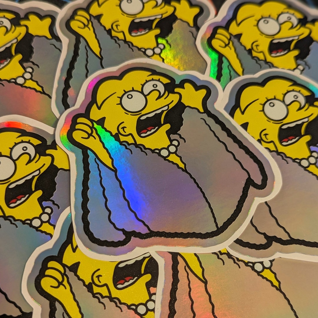 The Simpsons Lizard Queen Lisa Sticker - Rainbow Foil Hologram - Etsy UK