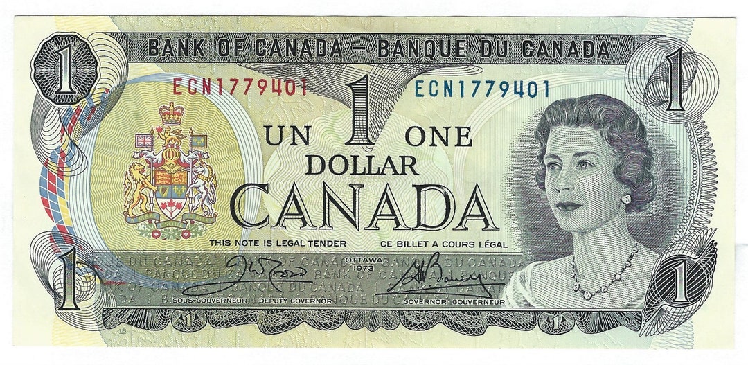 Billete De 1 D lar Canadiense De 1973 Billetes Canadienses Etsy M xico Billete De 1 D lar Canadiense De 1973 Billetes Canadienses Etsy M xico