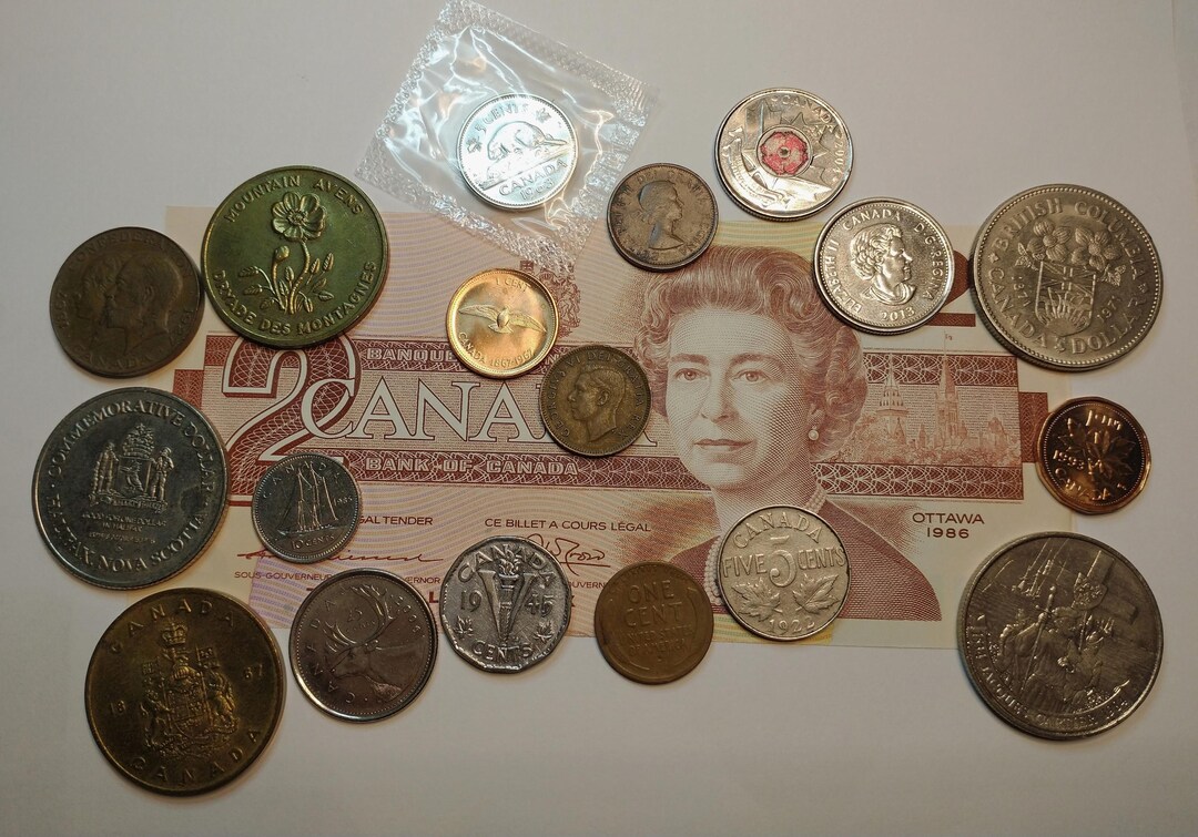 Sample Collection: 18 Coins/tokens/medals Plus a Two Dollar Canadian ...