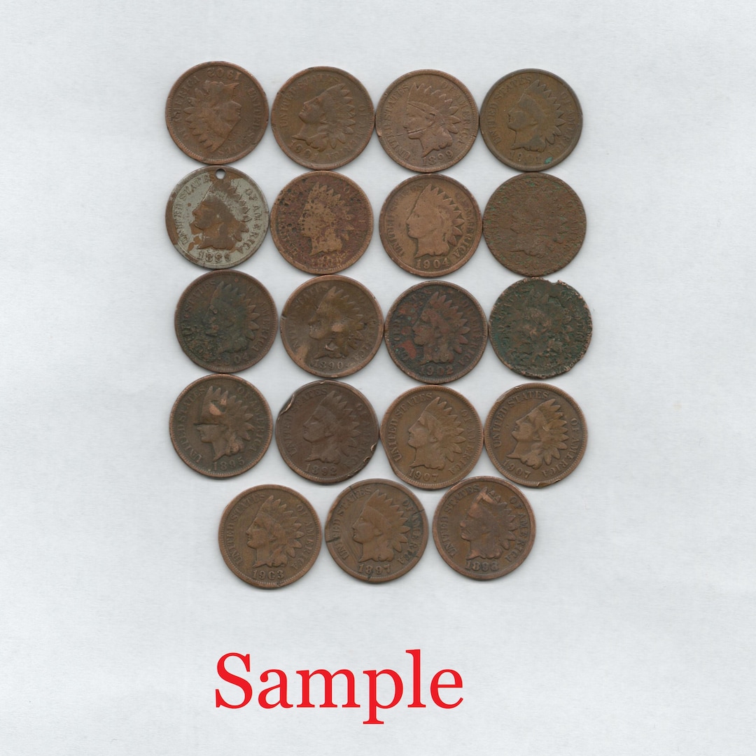 Indian Head Penny Grab Bag – 19 Damaged or Corroded U.S. Cents (5+ From ...