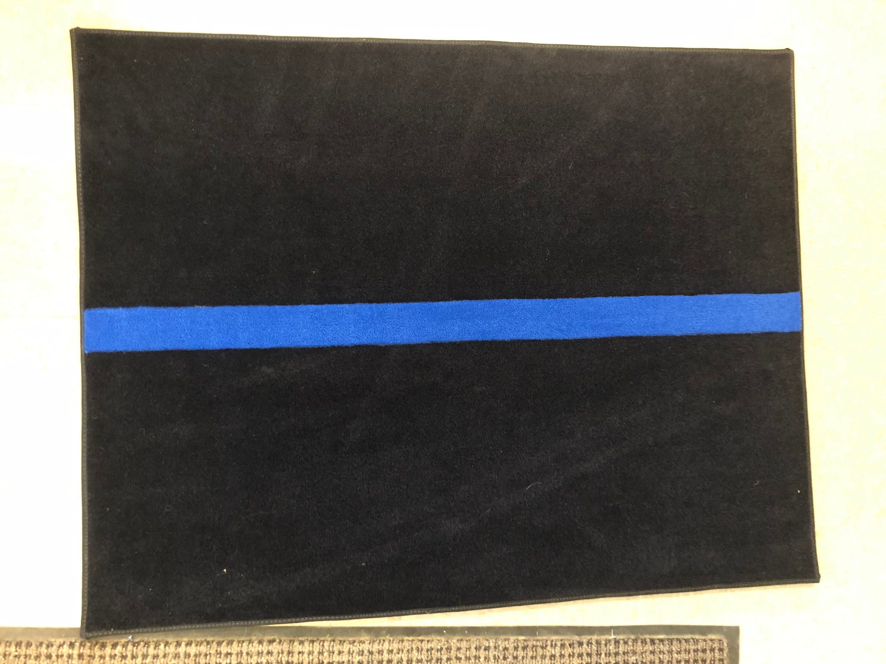 Law Enforcement “thin Blue Line” Rug - Etsy