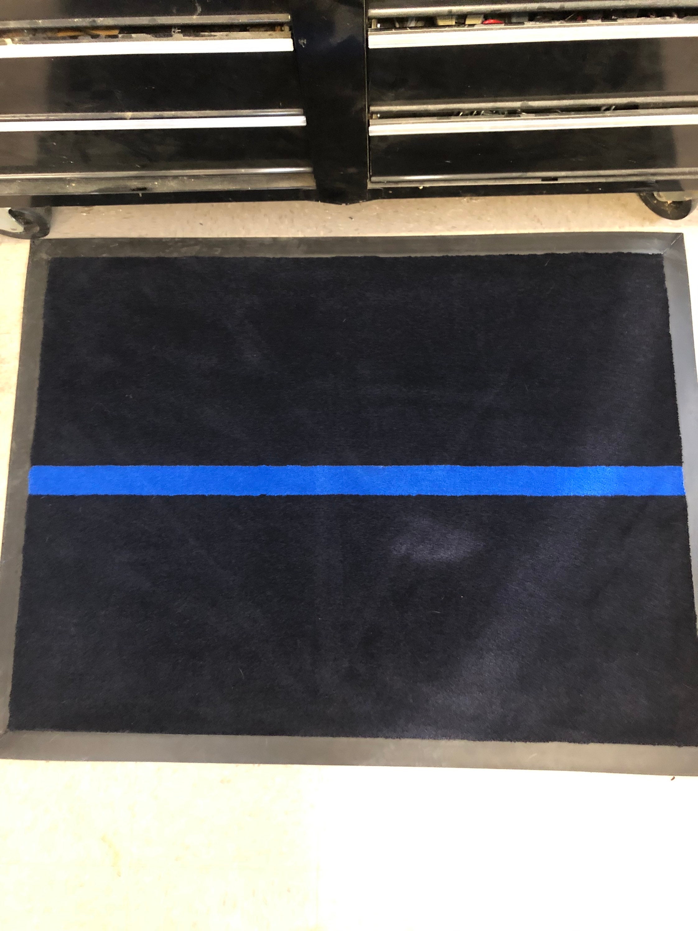 Law Enforcement “thin Blue Line” Rug - Etsy