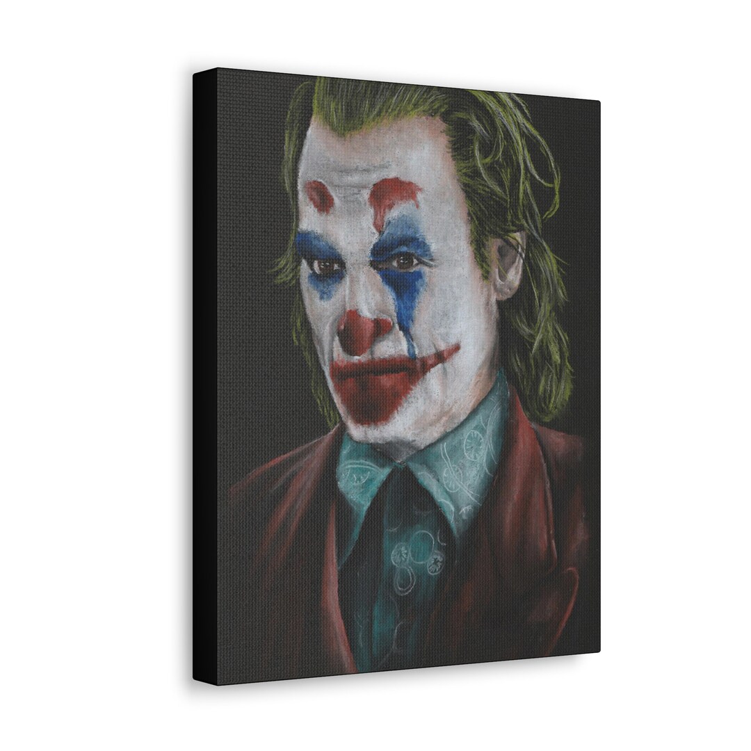 Joker Pastel Drawing by Carl Lang 11x14 Printed on a Canvas Gallery ...