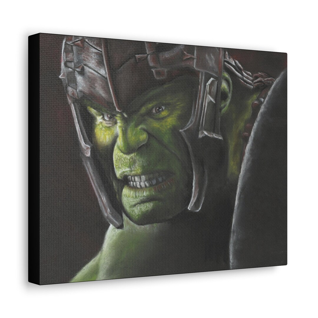 Hulk Pastel Drawing by Carl Lang 14x11 Printed on a Canvas Gallery Wrap ...