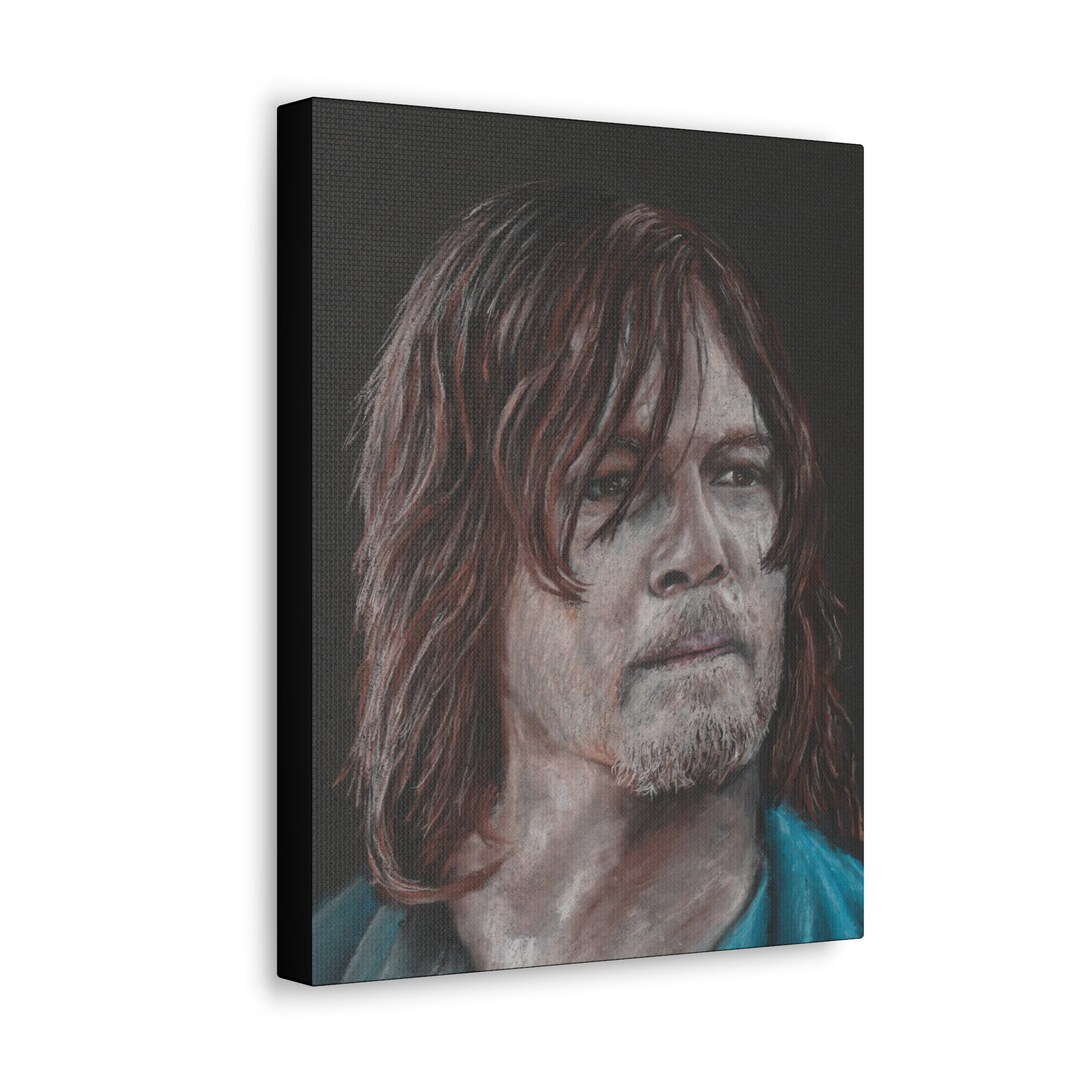 Daryl Dixon Pastel Drawing by Cral Lang 11x14 Printed on a Canvas ...