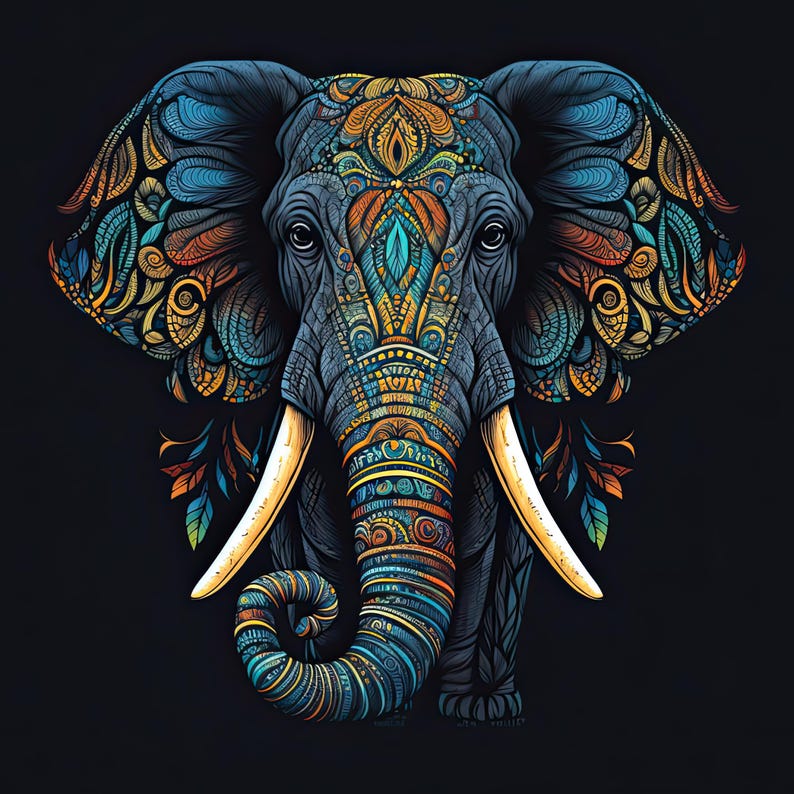 Mandala Elephants Pack of 3 Digitial Files - Etsy