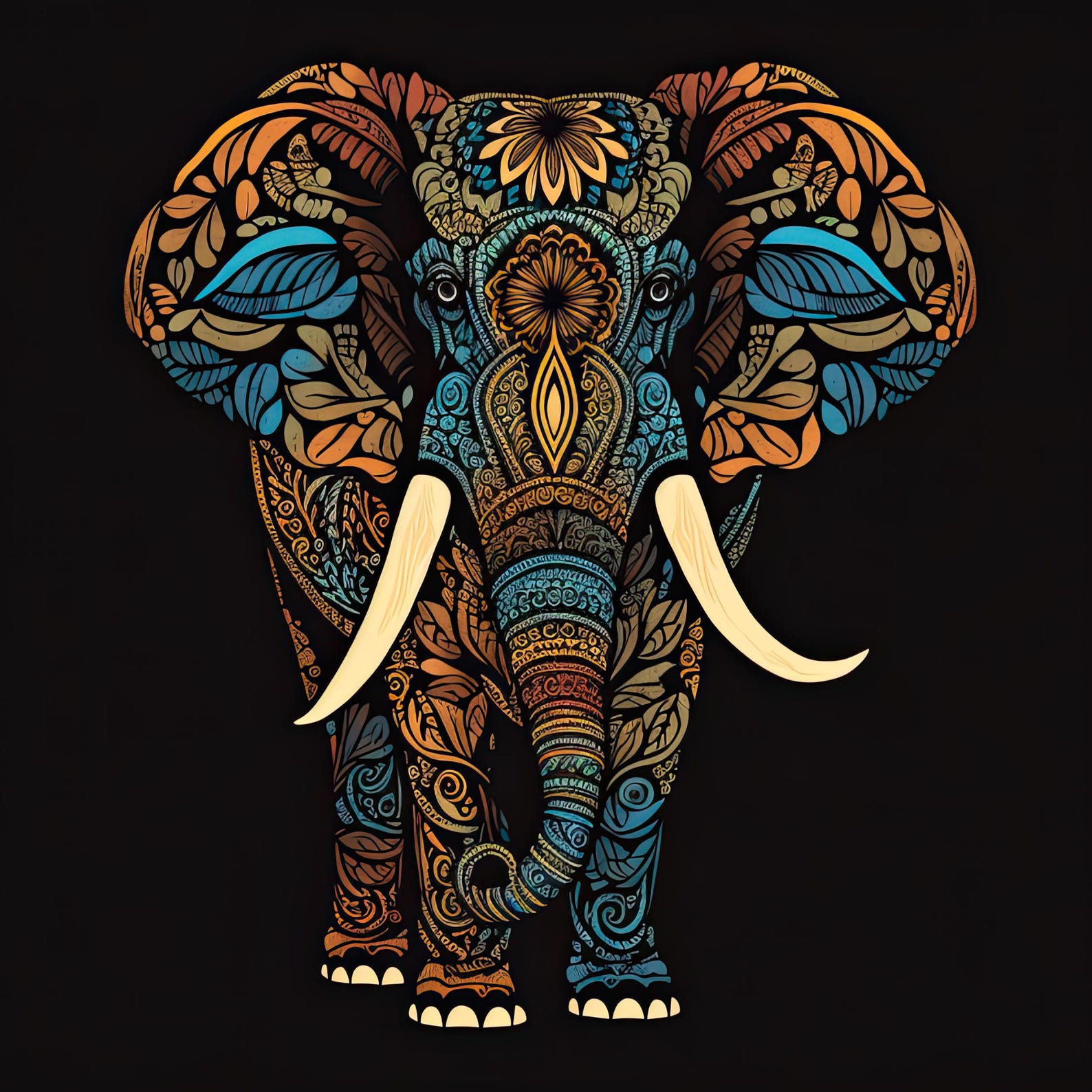 Mandala Elephants Pack of 3 Digitial Files - Etsy