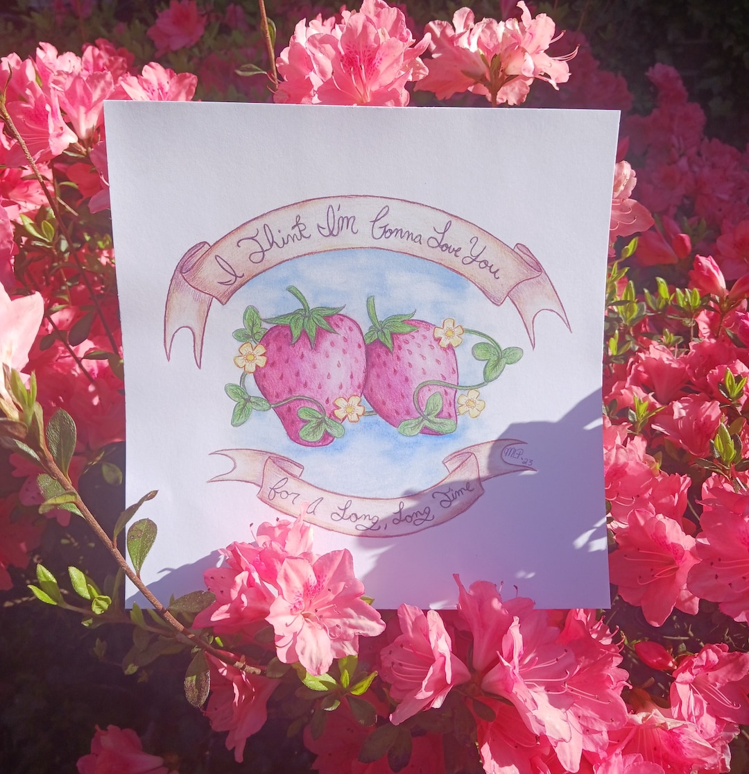 Strawberries Art Print - Art Print, Tlou, Watercolor Art, Gamer, Gamer ...