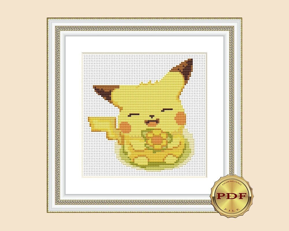 Pocket Monster Cross Stitch Pattern Small Kawaii Cross Stitch for ...