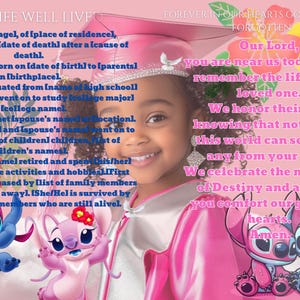 Children’s Obituary Template - Etsy
