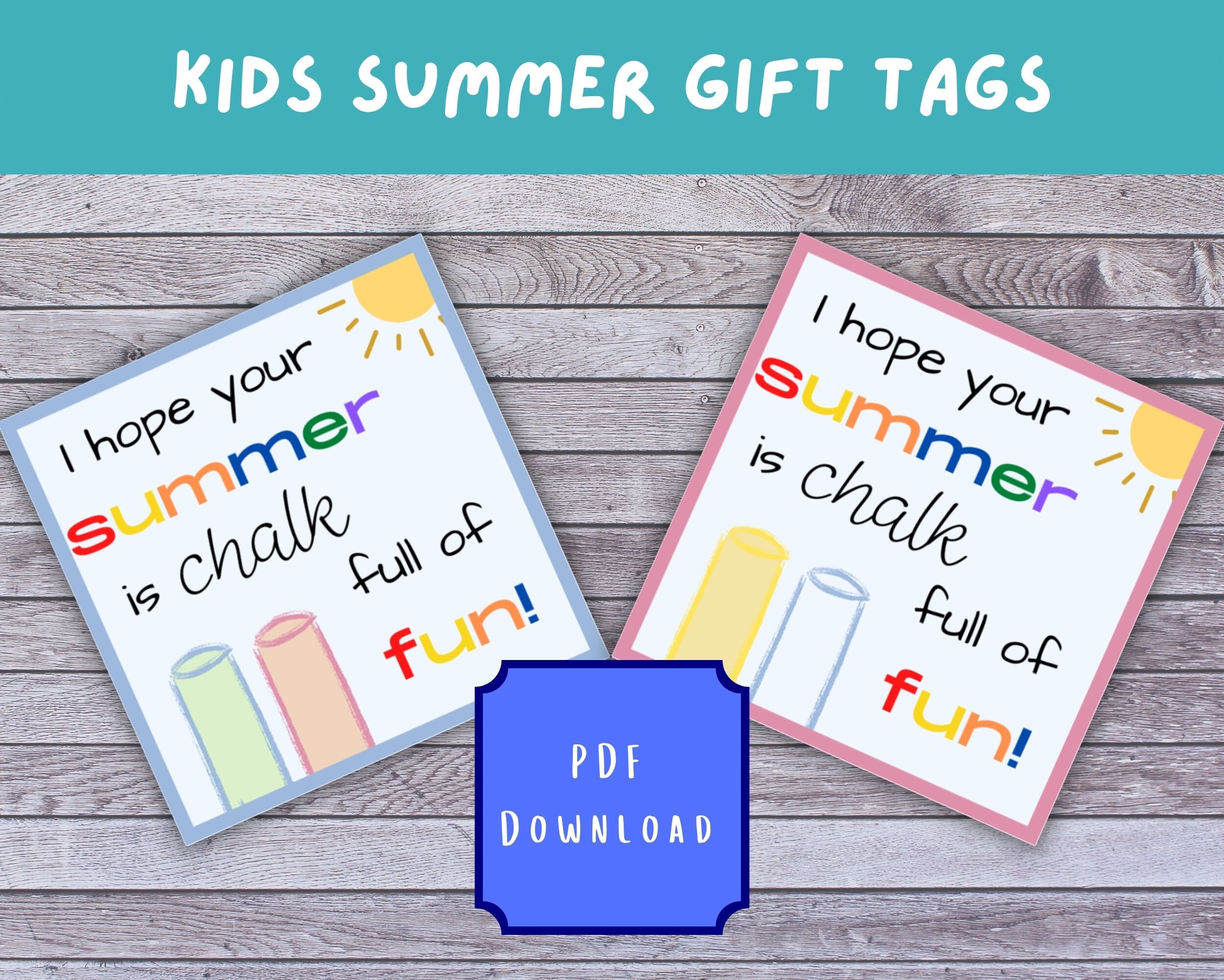 End of School Year Gift Tags, Set of 6 (PDF Download) - Etsy