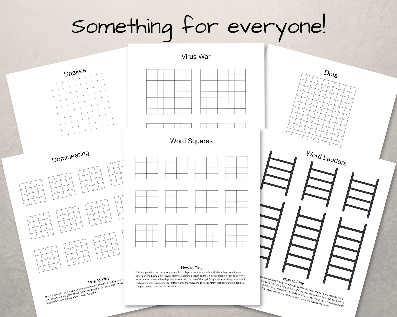 Printable Pen & Paper Games | 22 Classic Games | Fun Activities for All ...