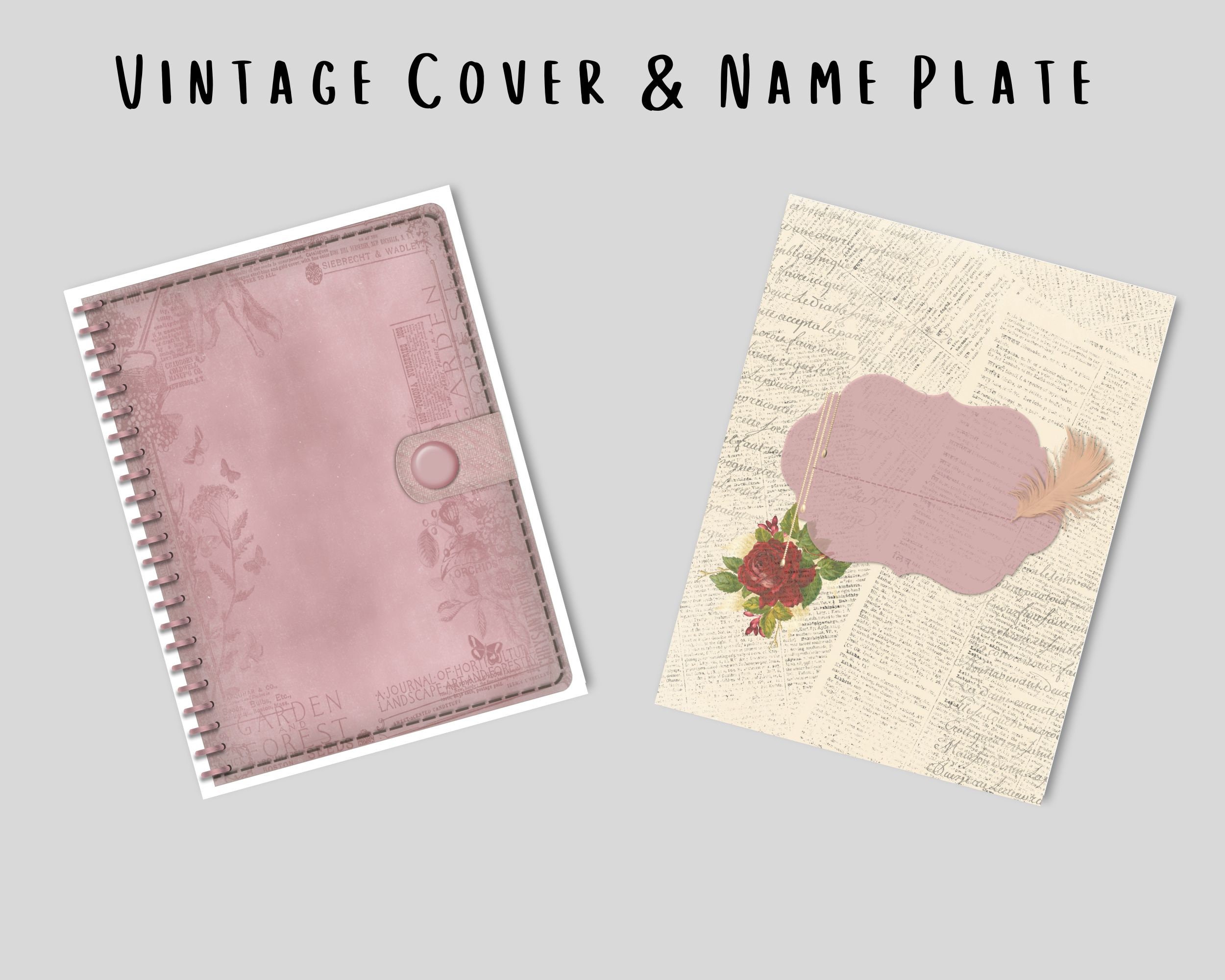 Cream Rose Vintage Notebook, Printable Stationery (digital PDF Download ...