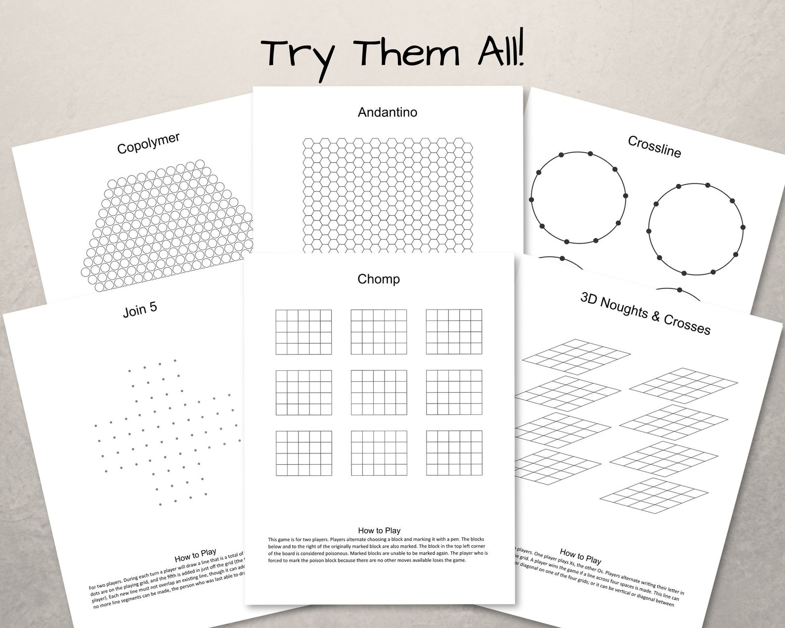 Printable Pen & Paper Games | 22 Classic Games | Fun Activities for All ...