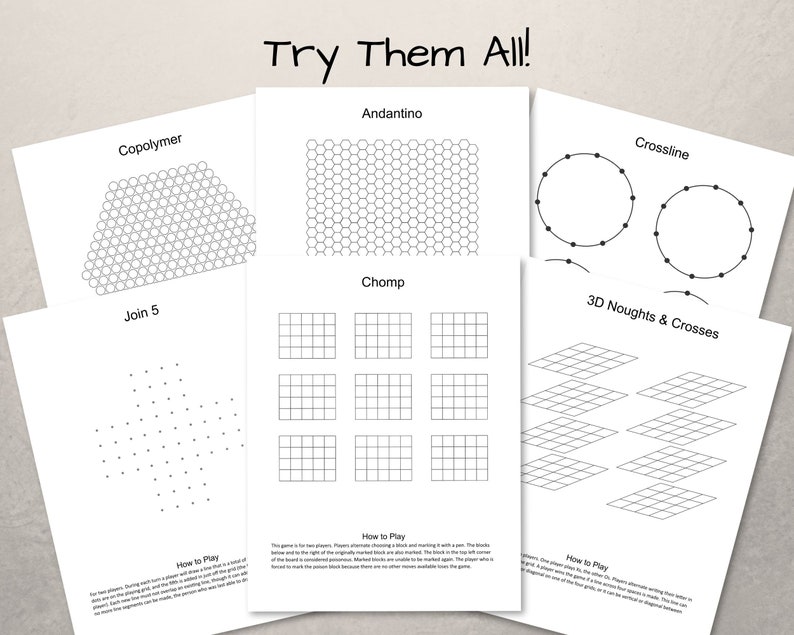 Printable Pen & Paper Games | 22 Classic Games | Fun Activities for All ...