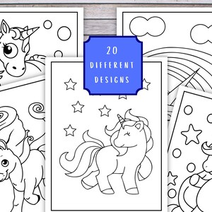 Cute Unicorn Coloring Pages, Coloring Page Download, Unicorn Coloring ...