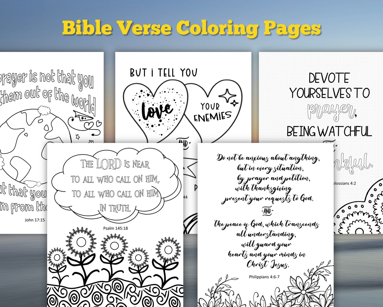 Bible Verse Coloring Pages, Coloring Page Download, Sunday School ...