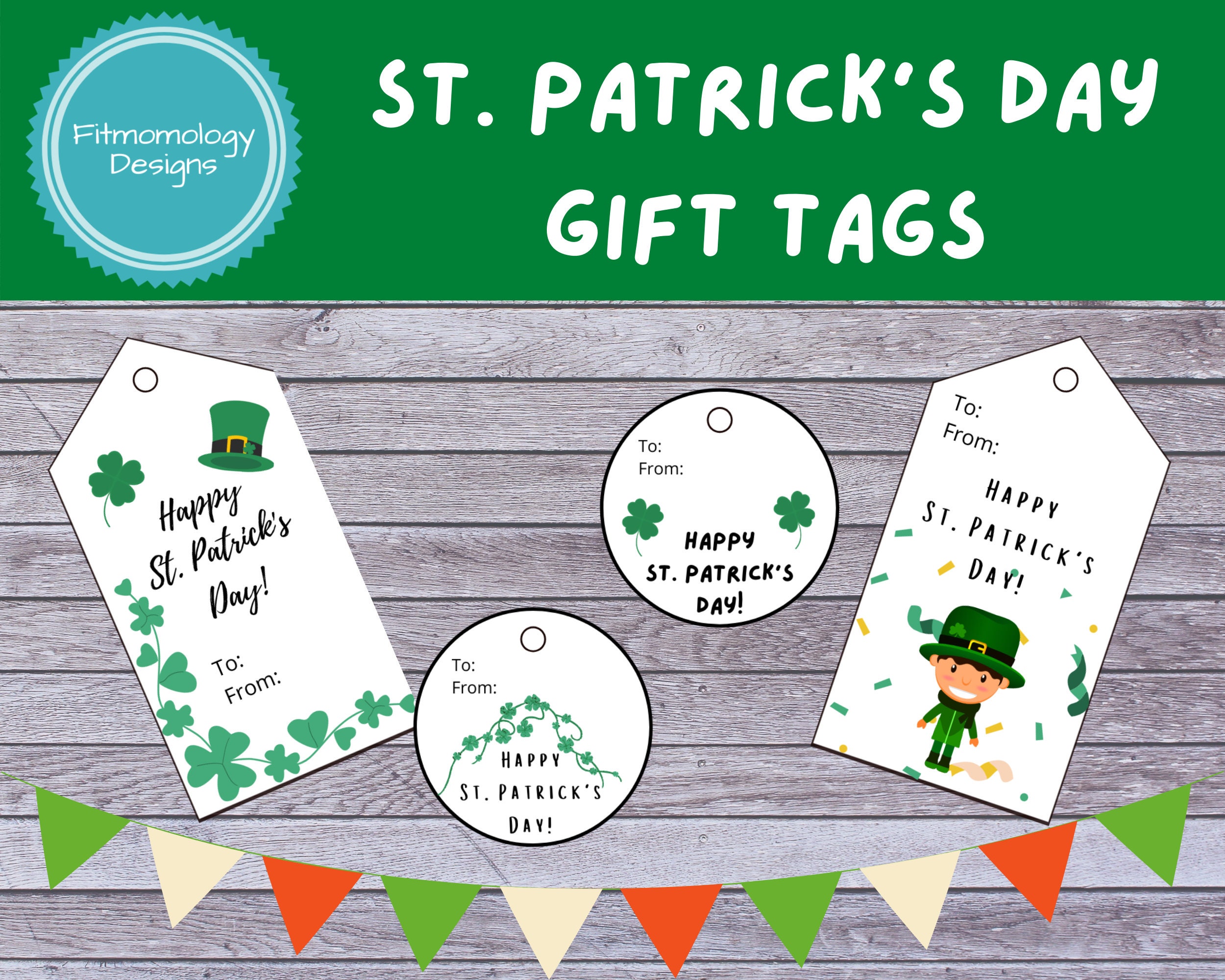 Printable St Patrick's Day Gift Tags, Gift Tags, St Patrick's Day PDF ...