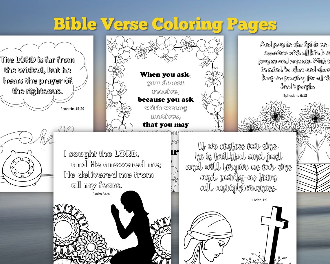 Bible Verse Coloring Pages, Coloring Page Download, Sunday School ...