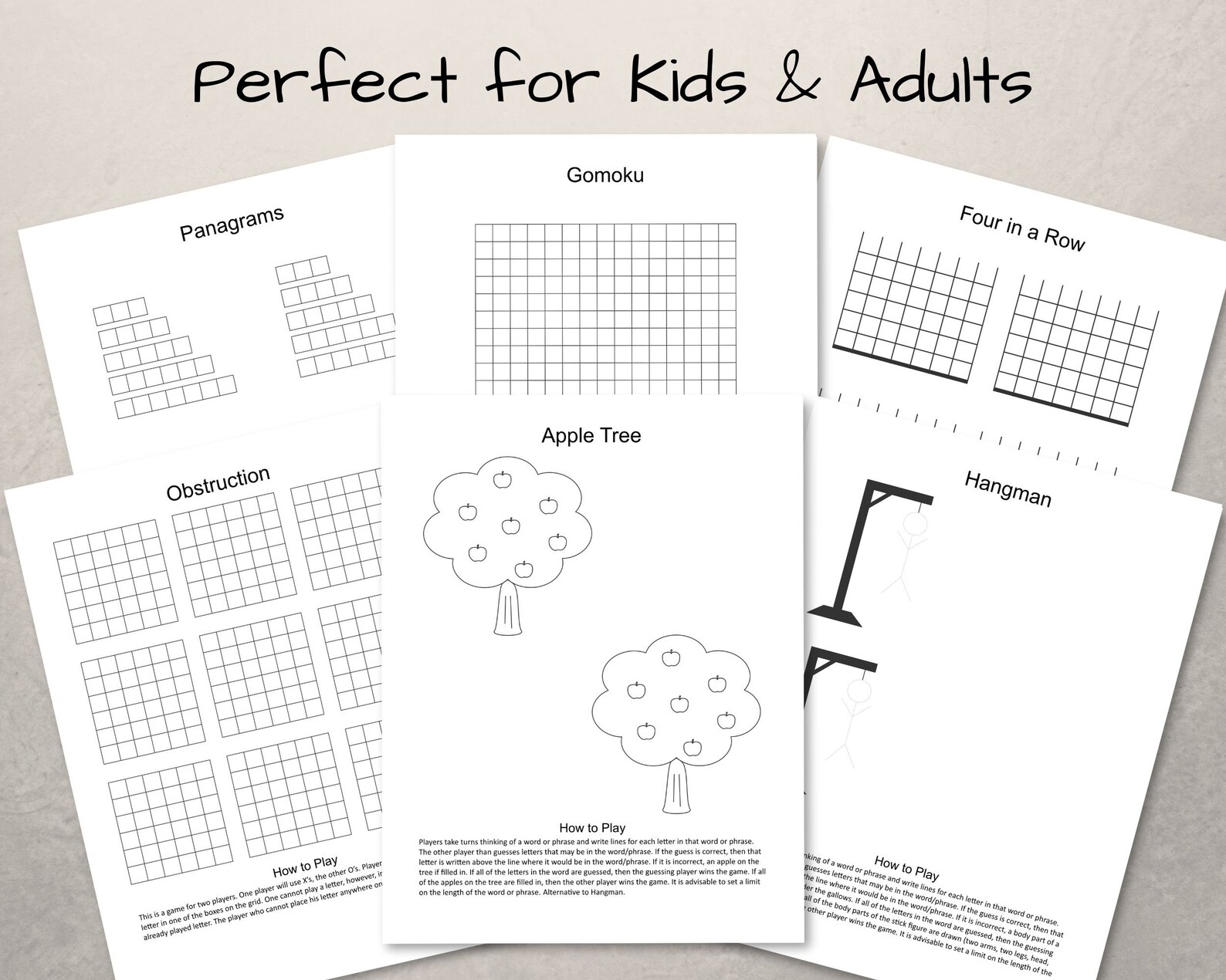 Printable Pen & Paper Games | 22 Classic Games | Fun Activities for All ...