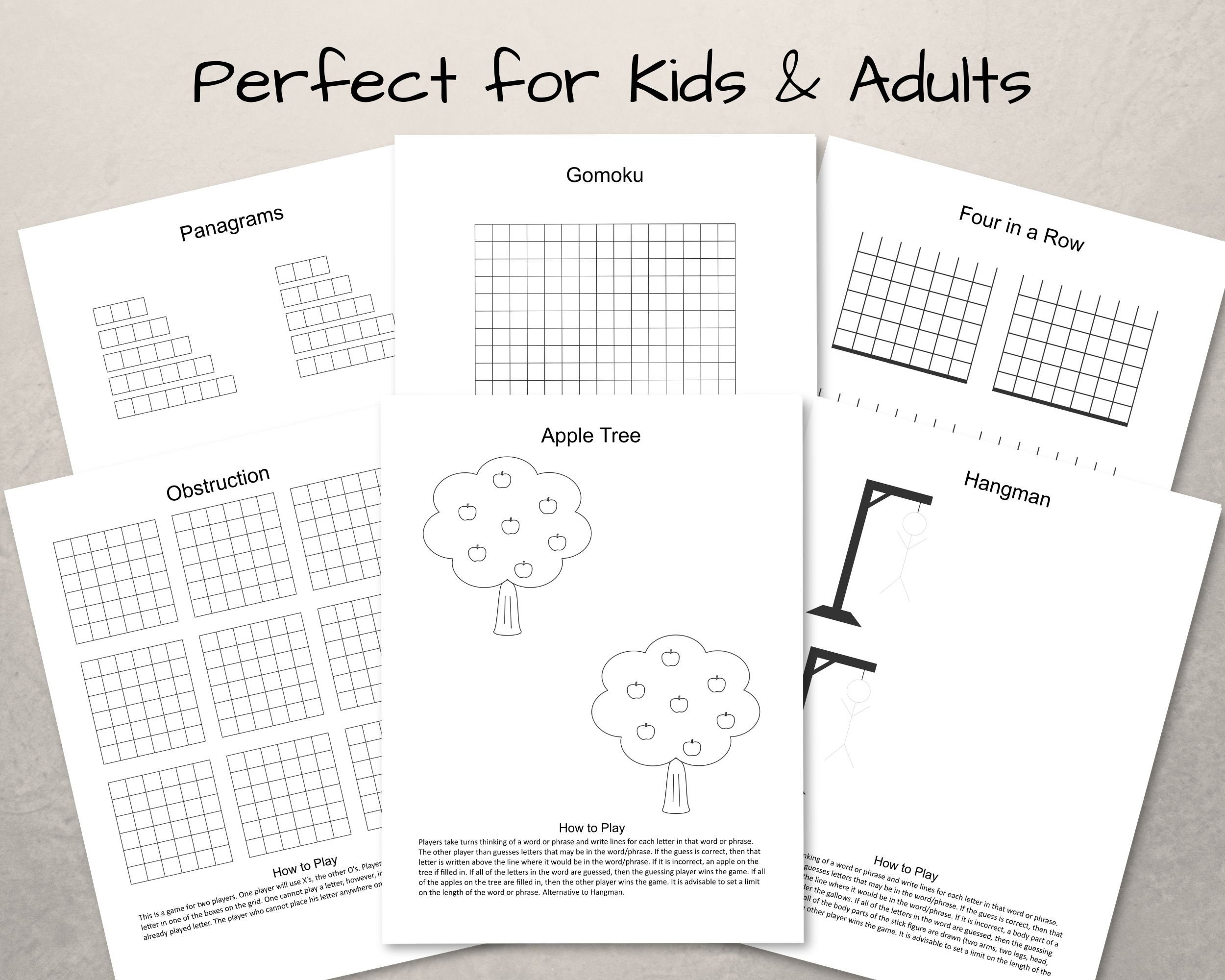 Printable Pen & Paper Games | 22 Classic Games | Fun Activities for All ...